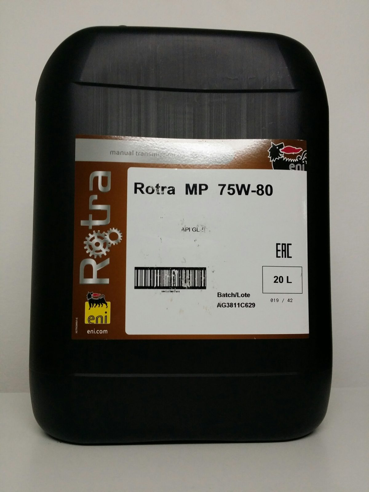 Valvulina Oil Eni Rotra MP 75W-80 20 Liters - ENRIQUE REQUENA